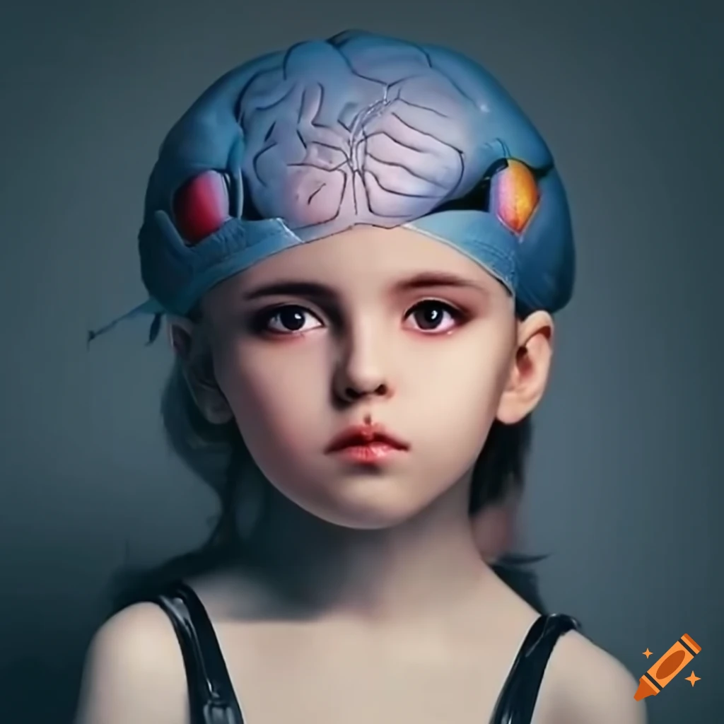 Illustration of a brain surgery procedure on Craiyon