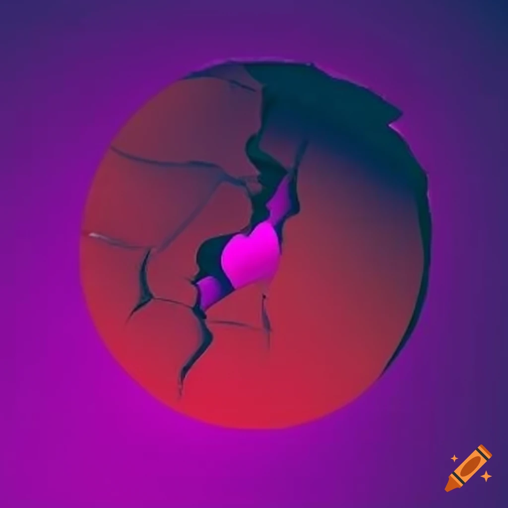 Bold logo with broken circle in red and purple