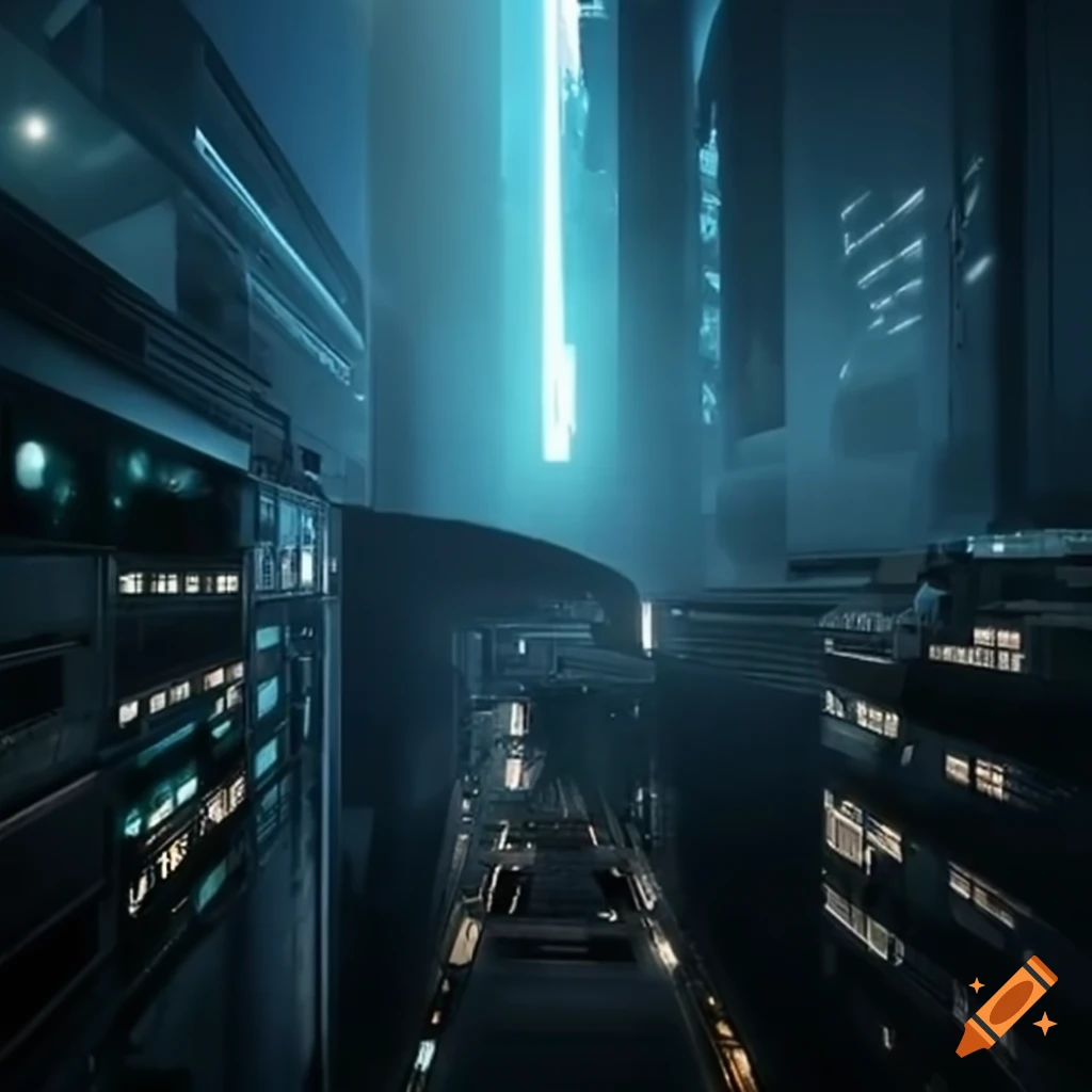 Futuristic depiction of an advanced alien civilization on Craiyon