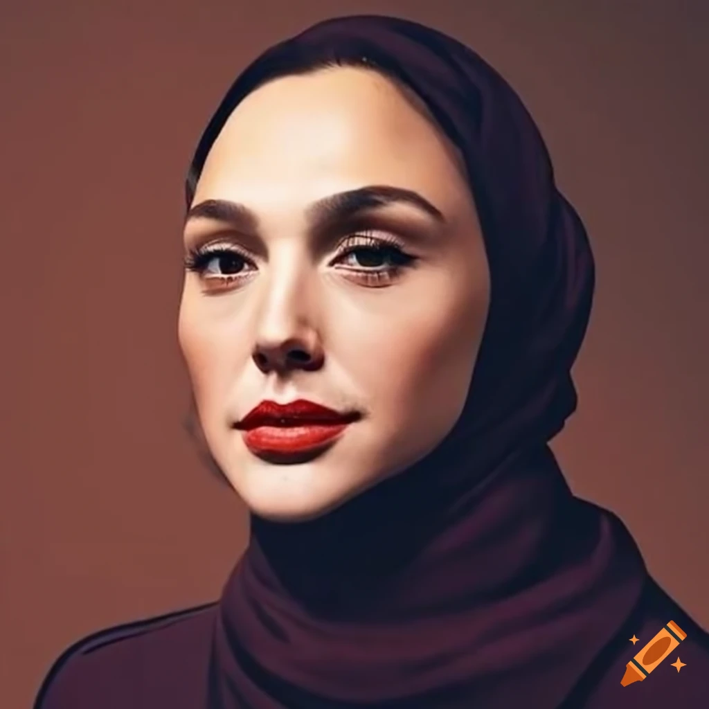 Gal gadot wearing a hijab on Craiyon