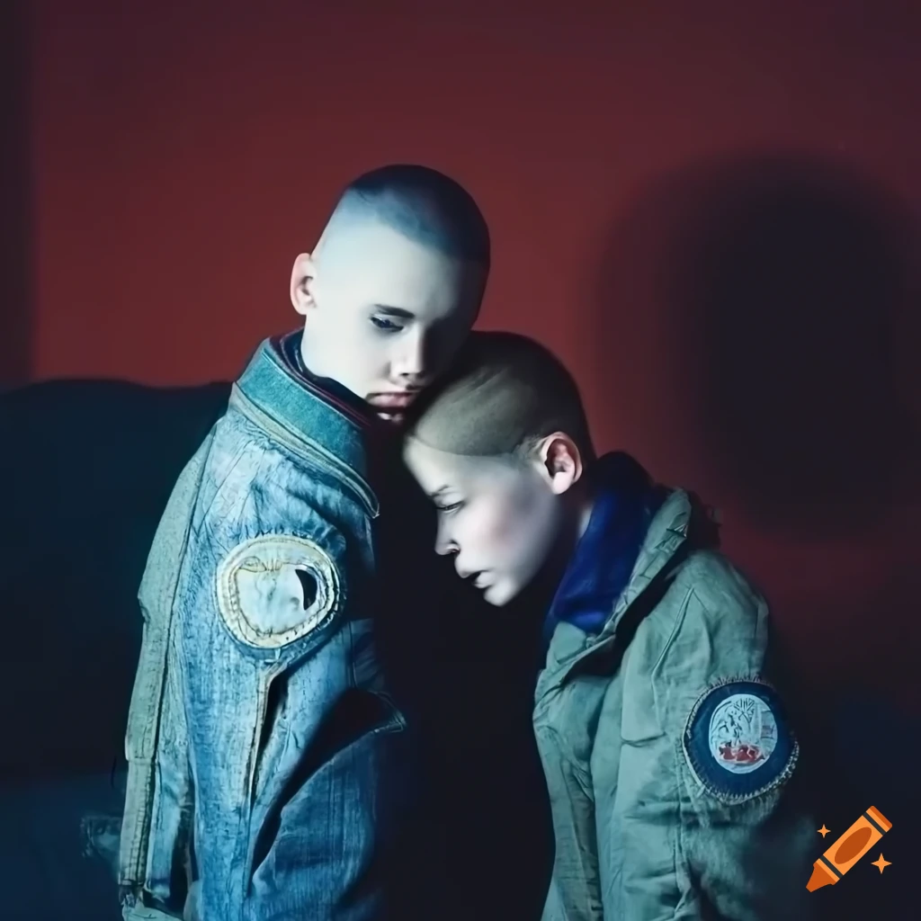 Two friends hugging in a dimly lit room on Craiyon