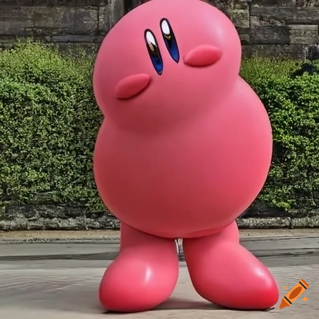 Close-up of kirby's red feet in detailed view on Craiyon