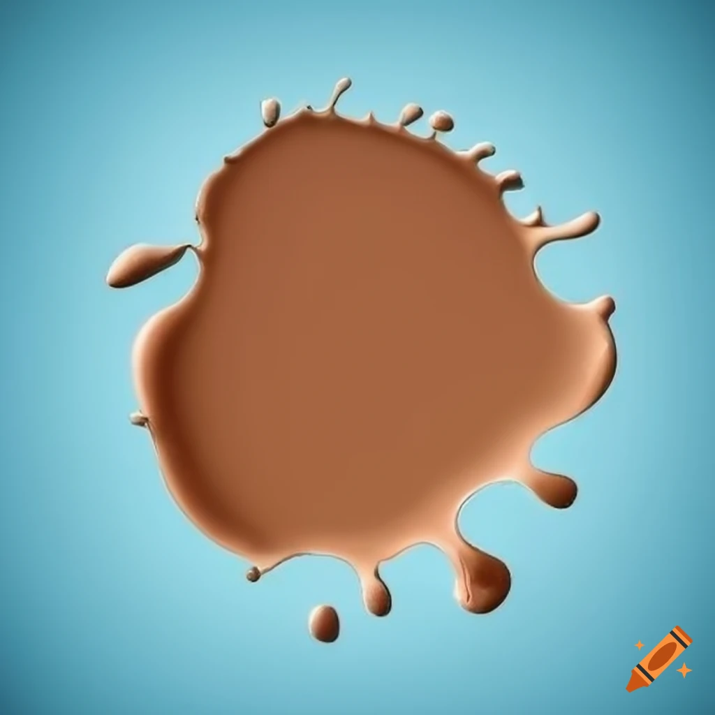 Abstract light blue background with brown splotch