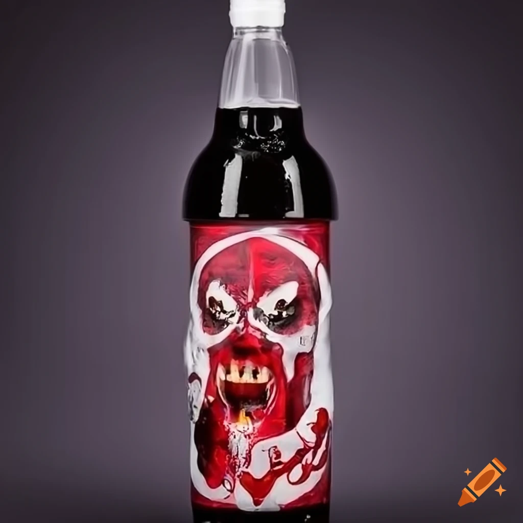Photo of a vampire-themed soda