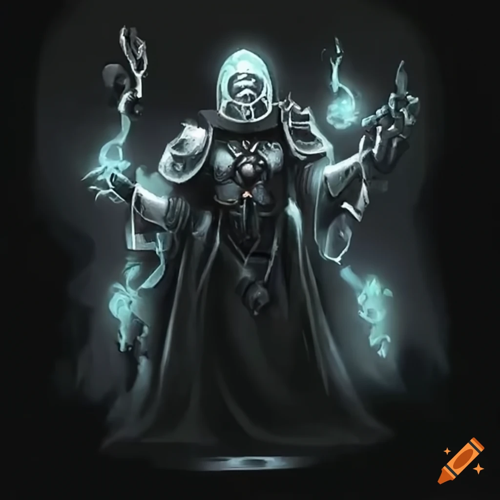 Image of a powerful tech priest from warhammer 40k on Craiyon