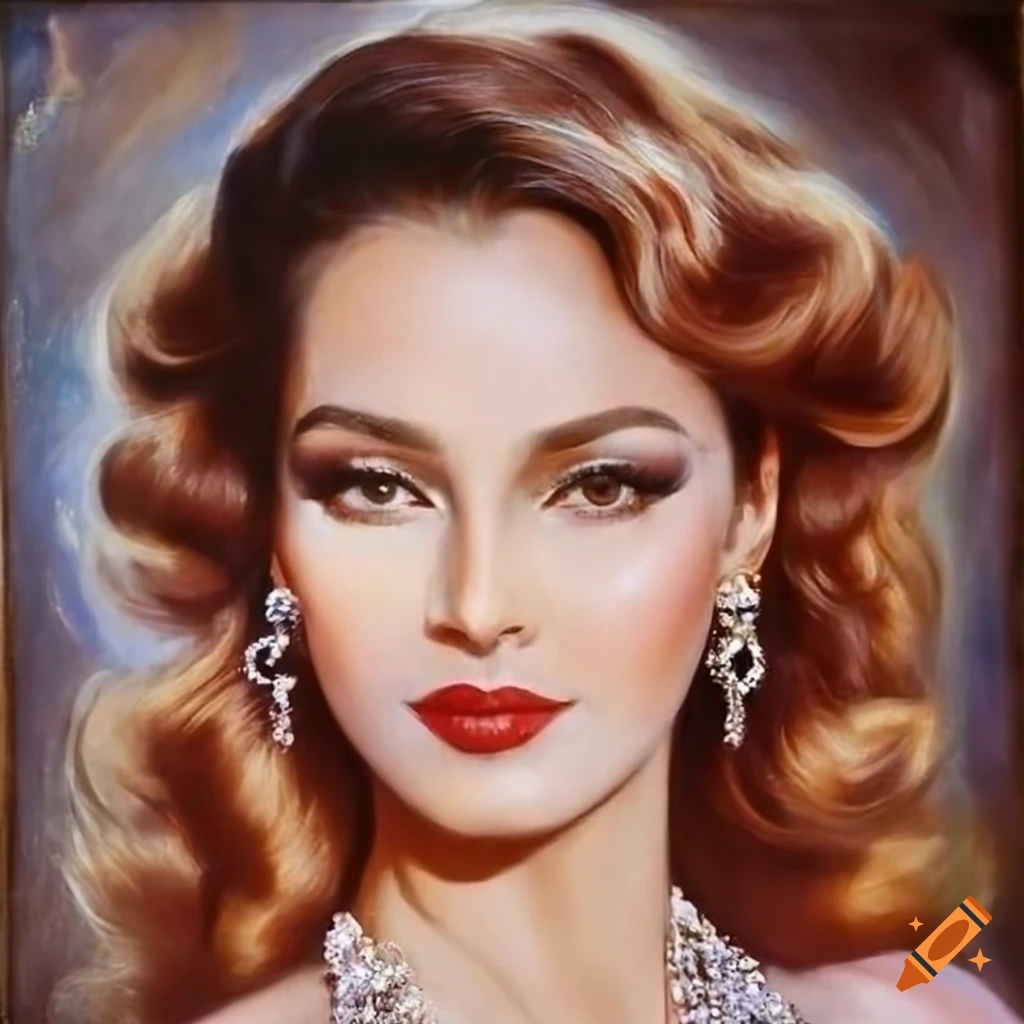 Portrait of Zuleika with intense gaze and extravagant fashion style on ...