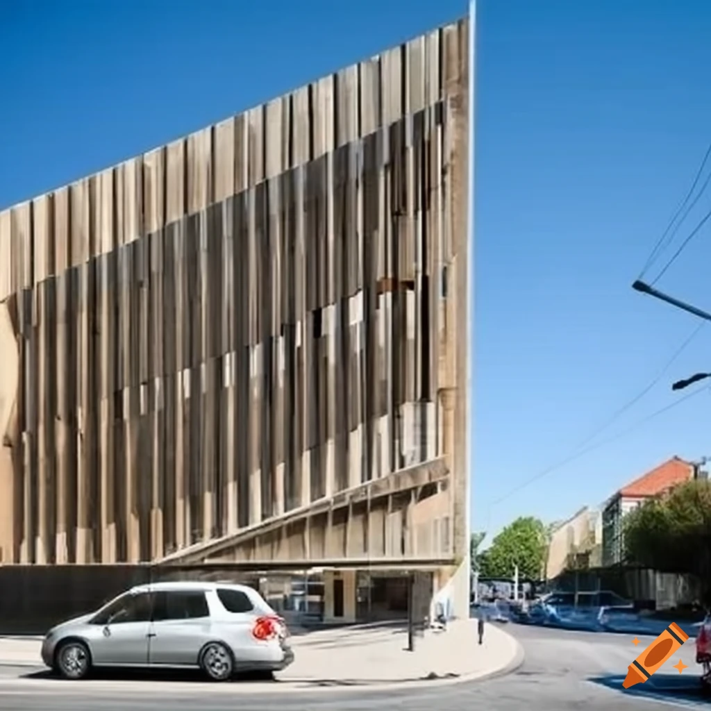 Closed architectural facade on Craiyon