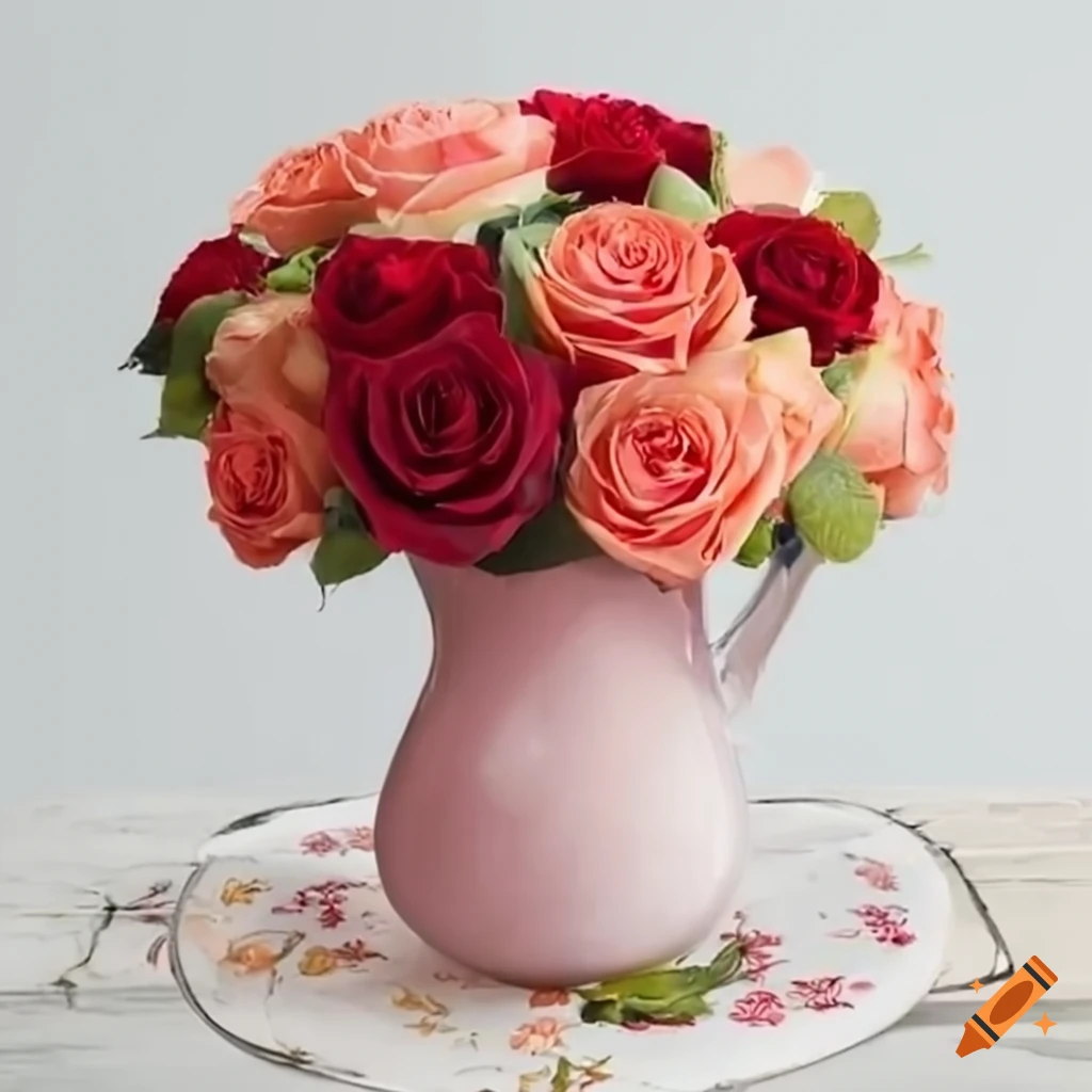 Vase with roses