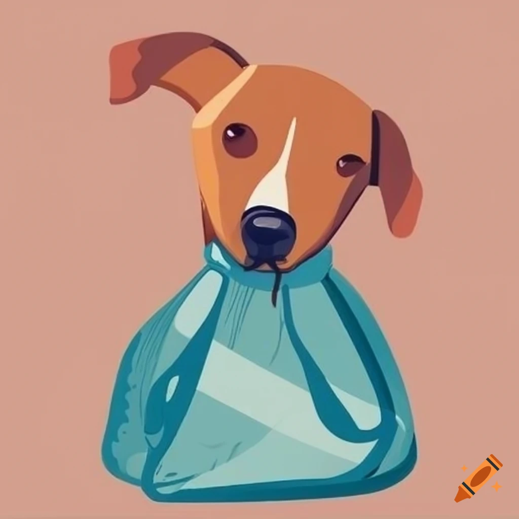 Abstract minimalist cubism artwork of a girl embracing a dog with clear ...