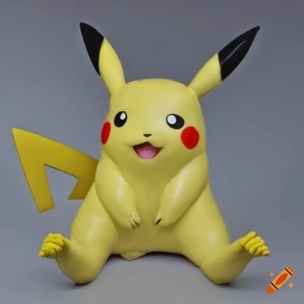 Close-up of Pikachu's big yellow feet on Craiyon