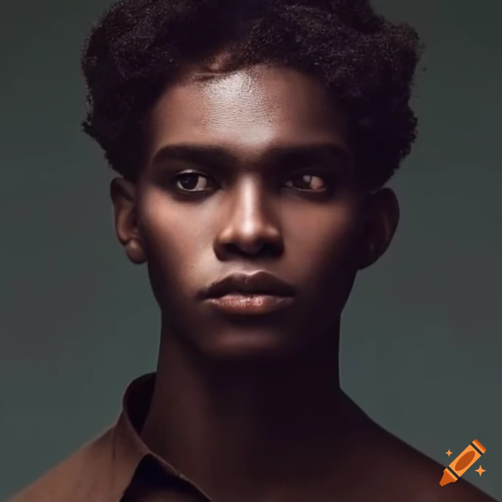 Artistic depiction of a man with long nose, short wavy black hair, and ...