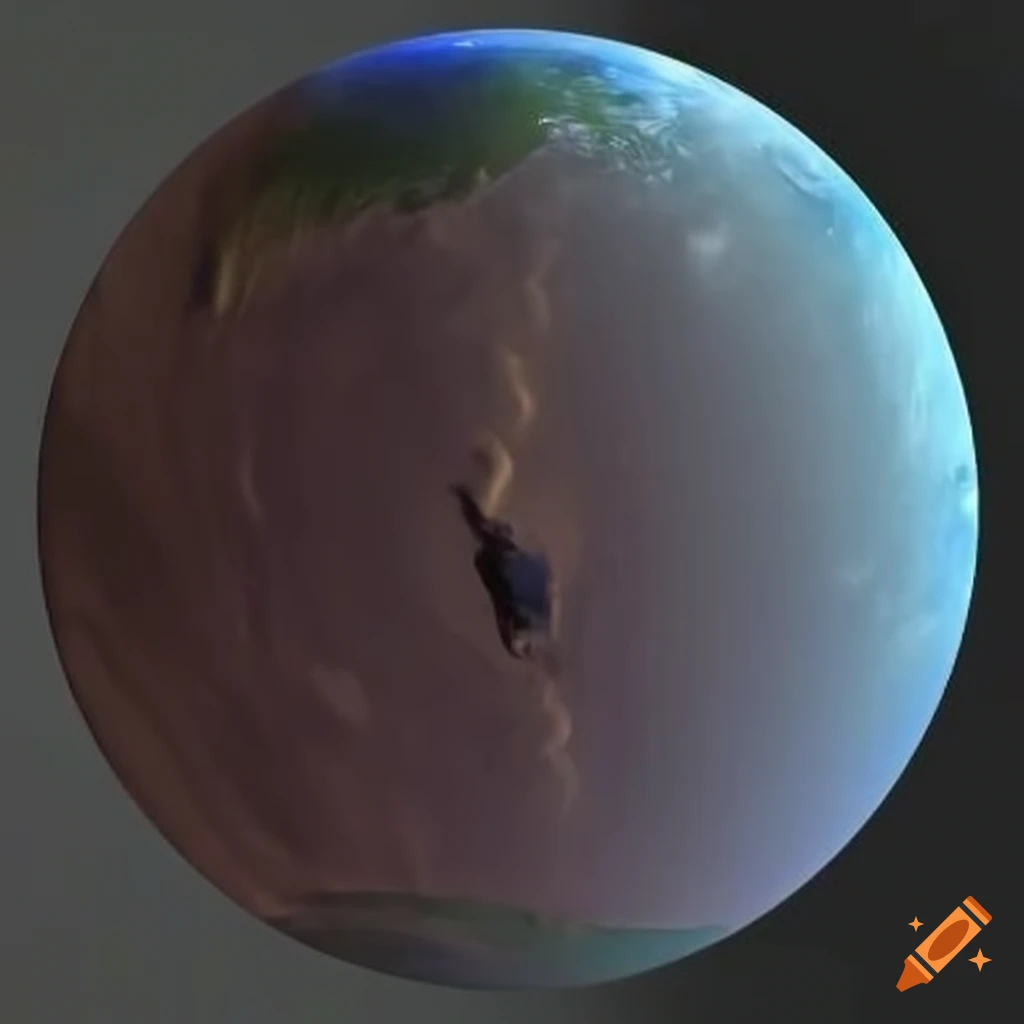 Image of a habitable planet with a small ocean