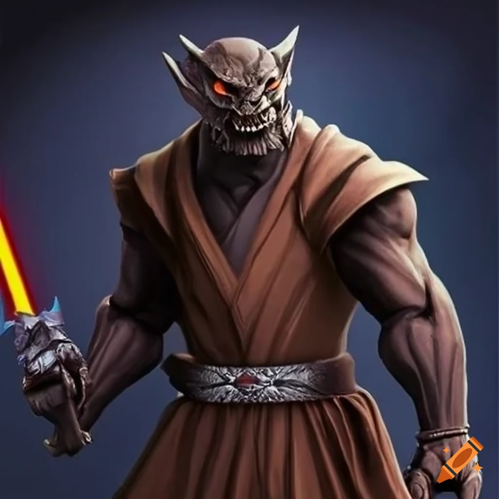 Illustration of a black armored knight with sword on Craiyon