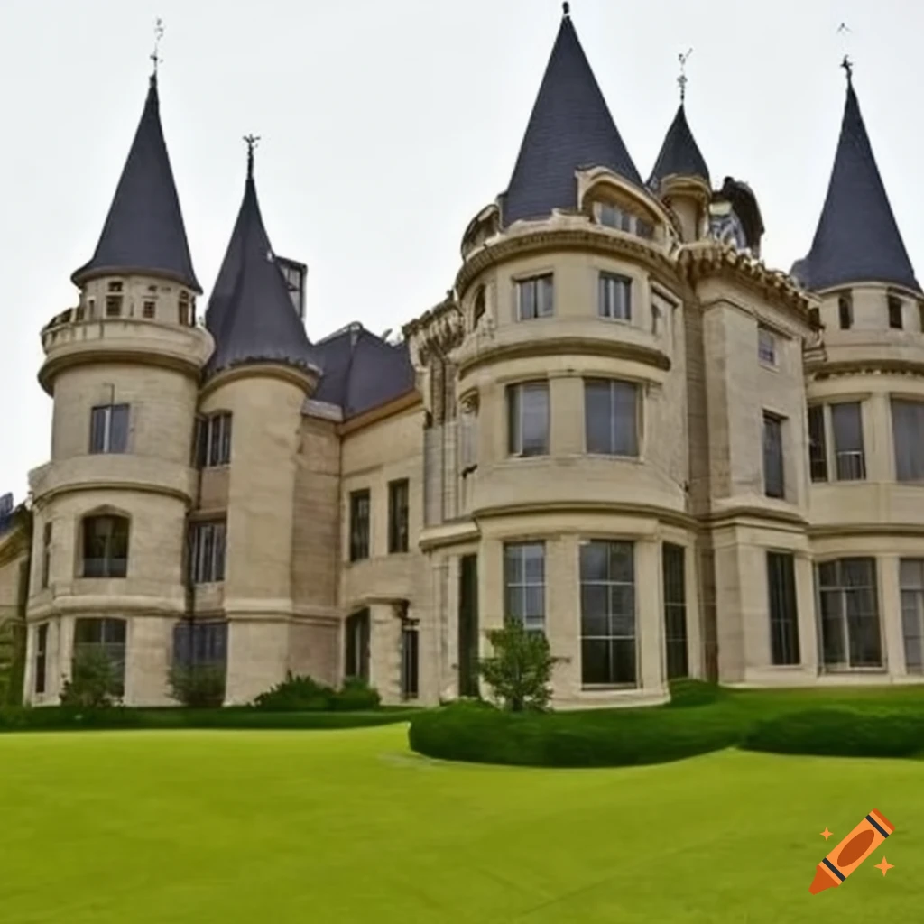 Picture of a luxurious modern castle on Craiyon