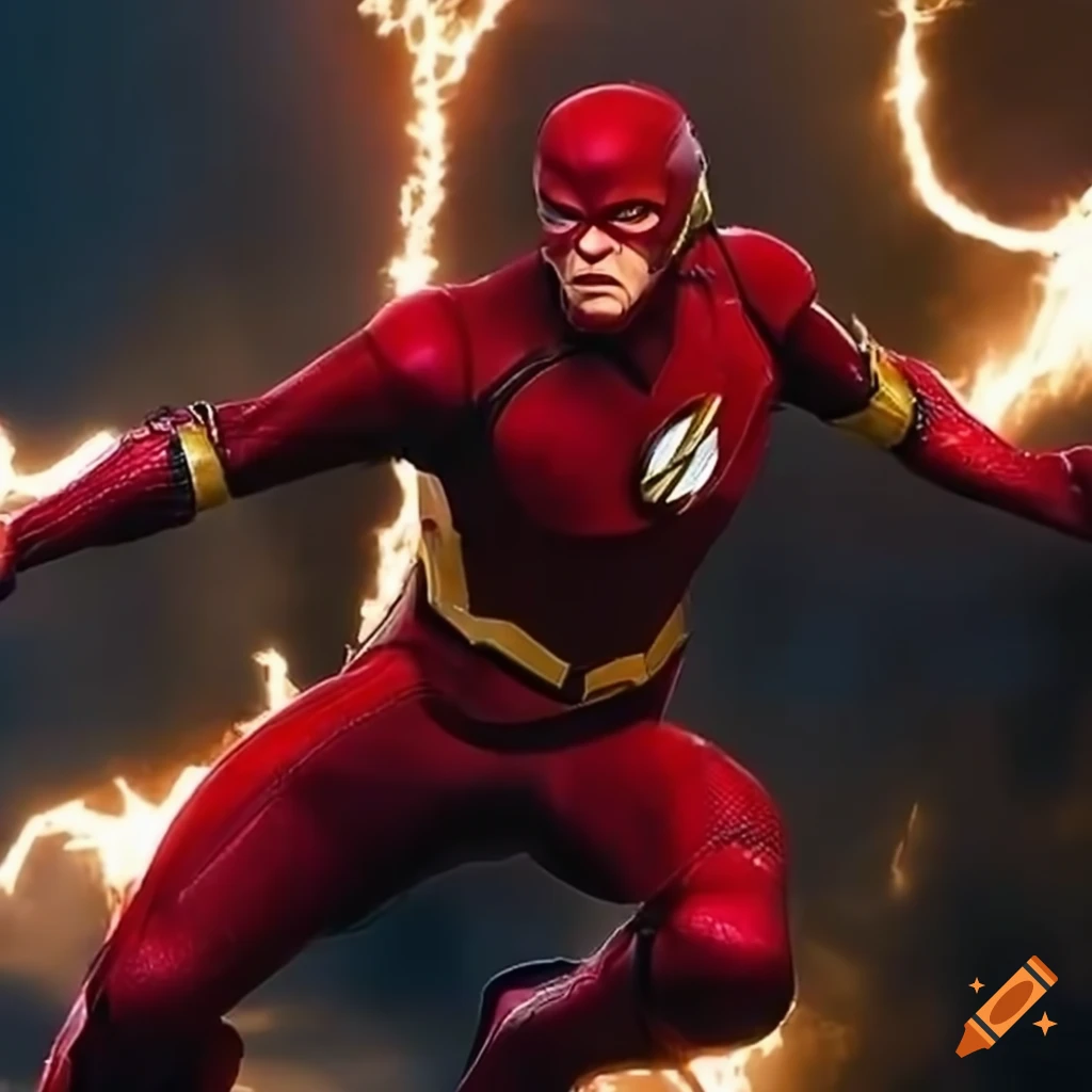 Image of a heavily armored suit worn by the flash on Craiyon