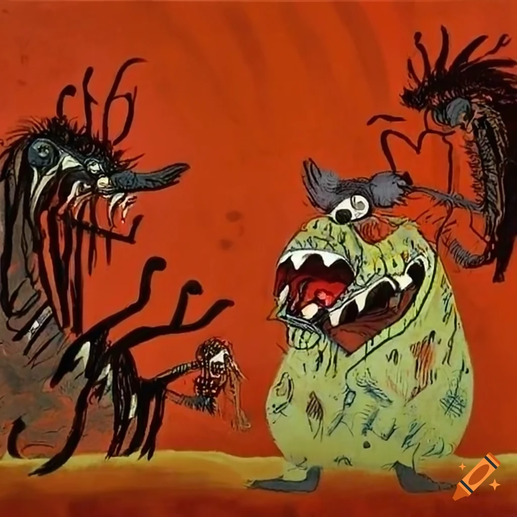 Illustration Of A Hairy Monster On Craiyon