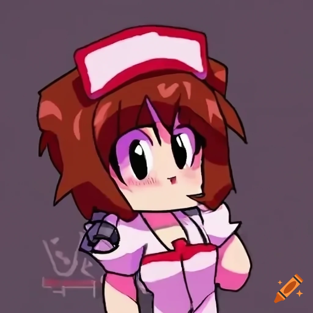 Fan art of Nurse Nanako from Friday Night Funkin' on Craiyon