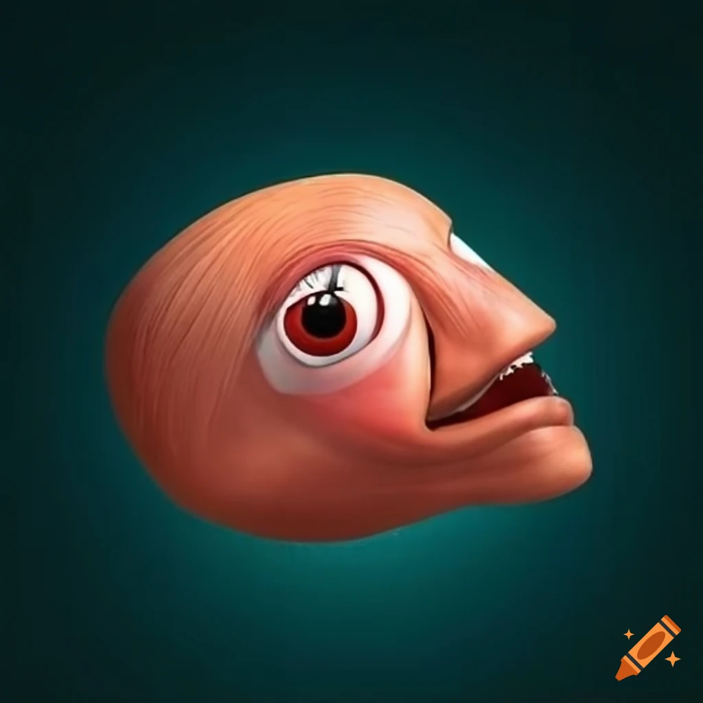 Illustration of a happy triangle-shaped muscle character on Craiyon