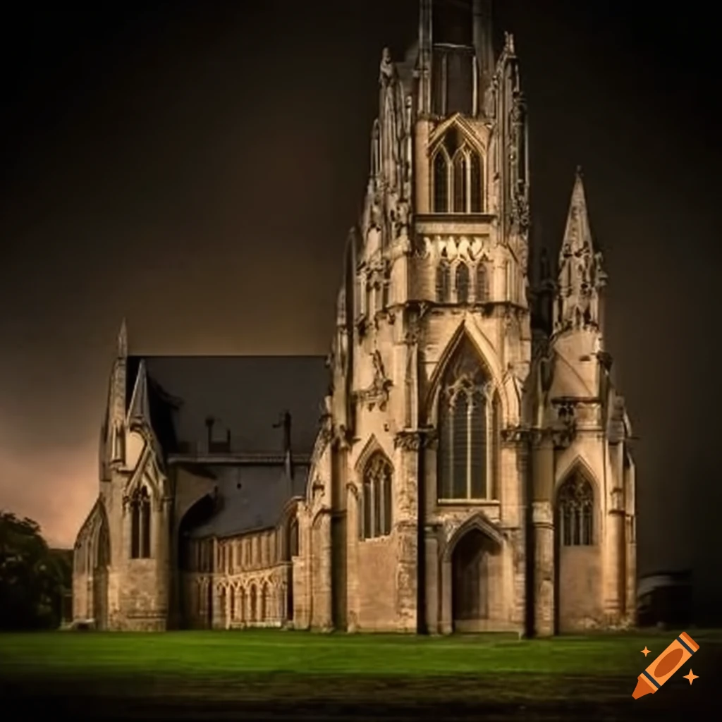 Gothic church with a giant bell