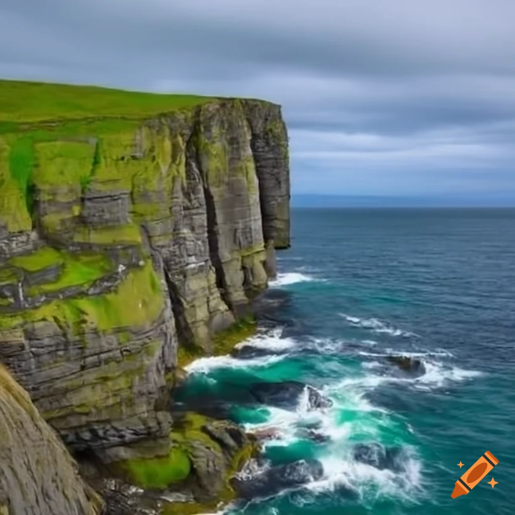 Stunning view of irish cliffs