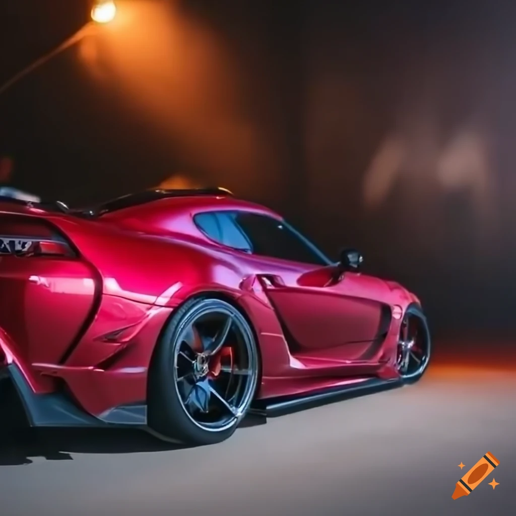 Red techart supra gt4 prototype rear view on Craiyon