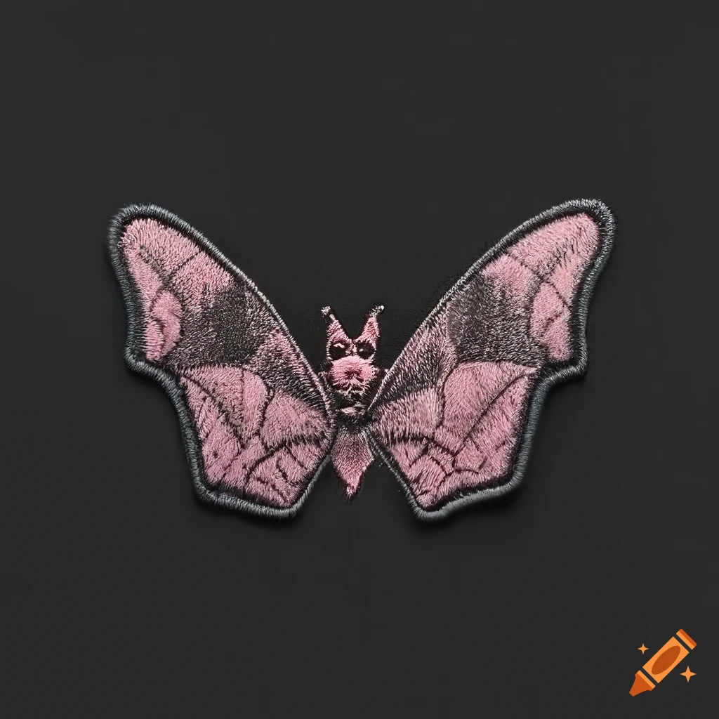 Noir graphic design patch of a moth on Craiyon