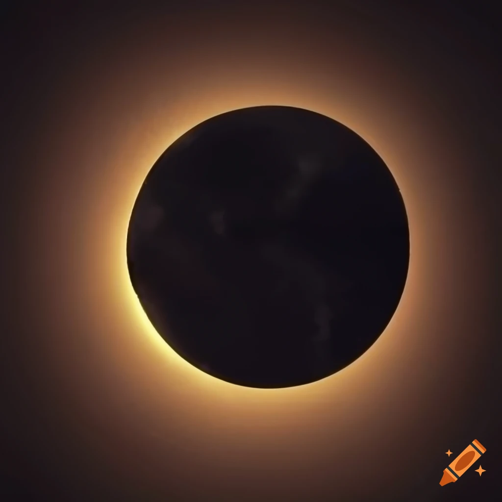 Image of a black moon during an eclipse on Craiyon