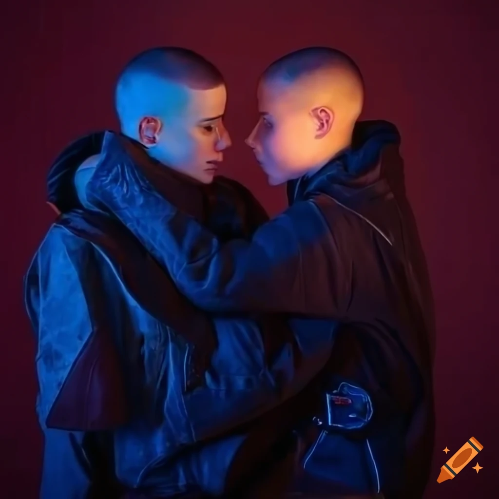 Photo of two friends embracing