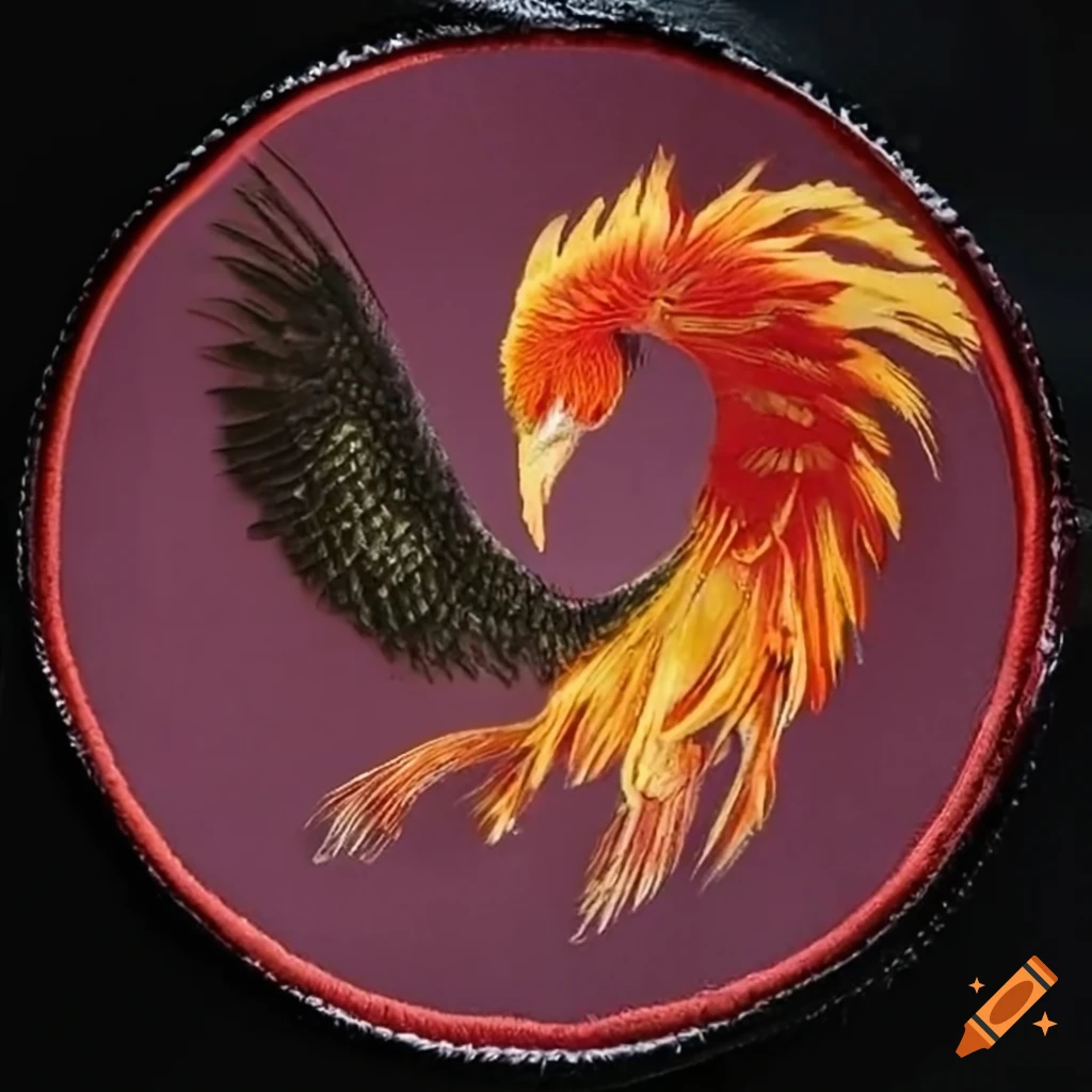 Patch with a phoenix design