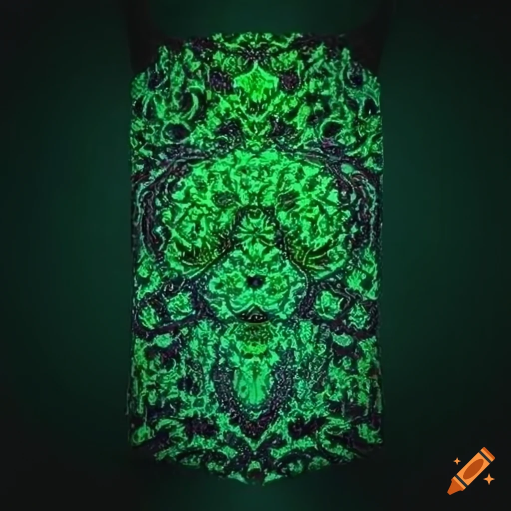 Green psychedelic tie dye pattern on Craiyon