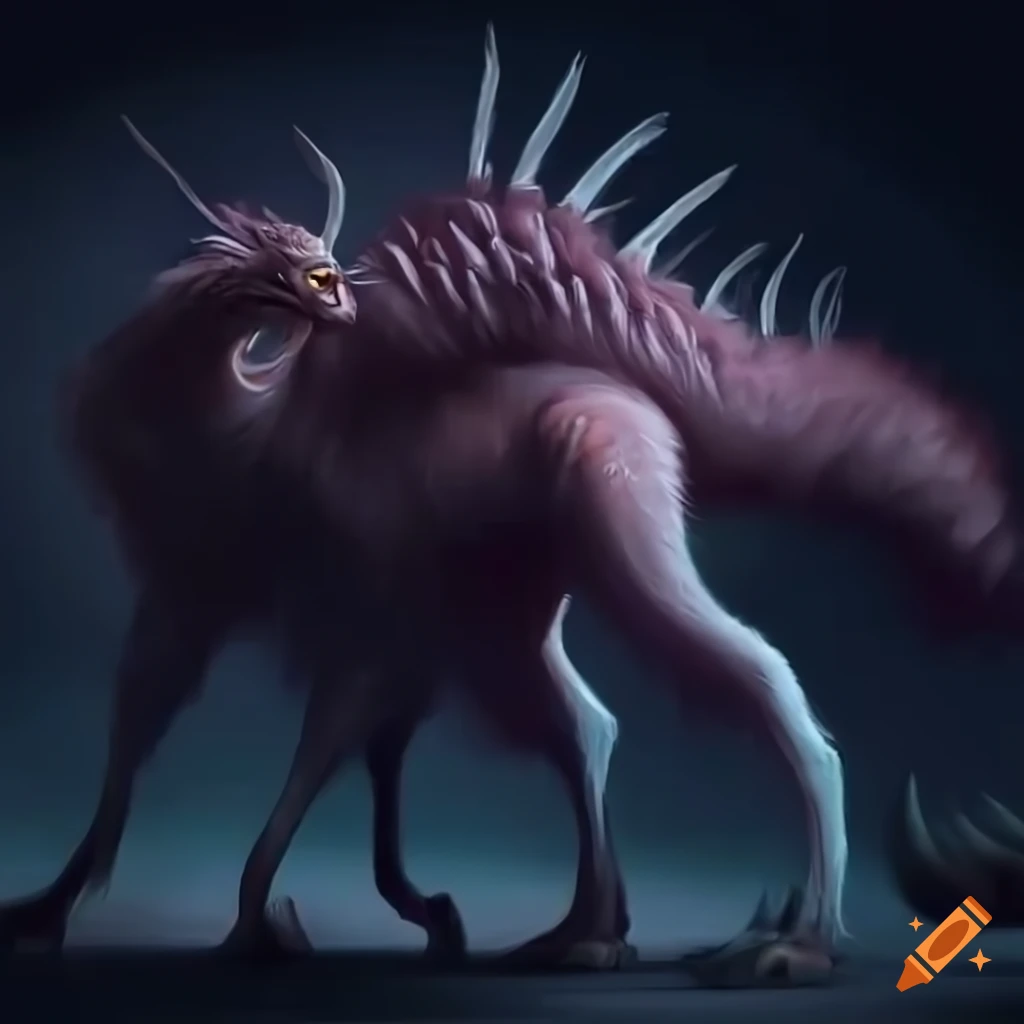 Digital art of a graceful imaginary quadrupedal creature on Craiyon