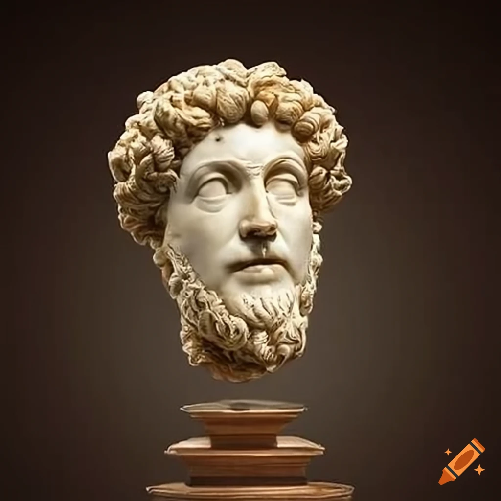Collage art of marcus aurelius in harmony with nature on Craiyon