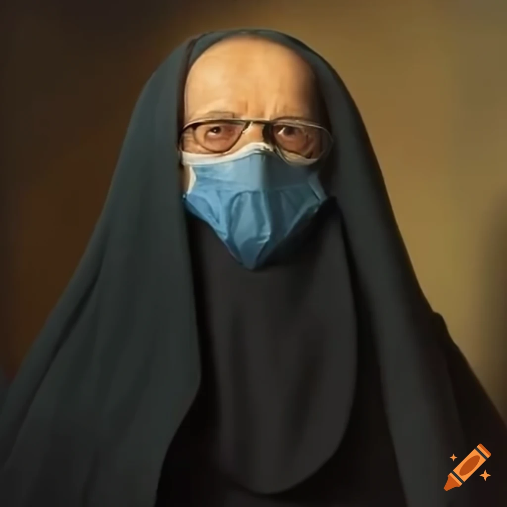 Realistic portrayal of a professor in a burqa in a classroom on Craiyon