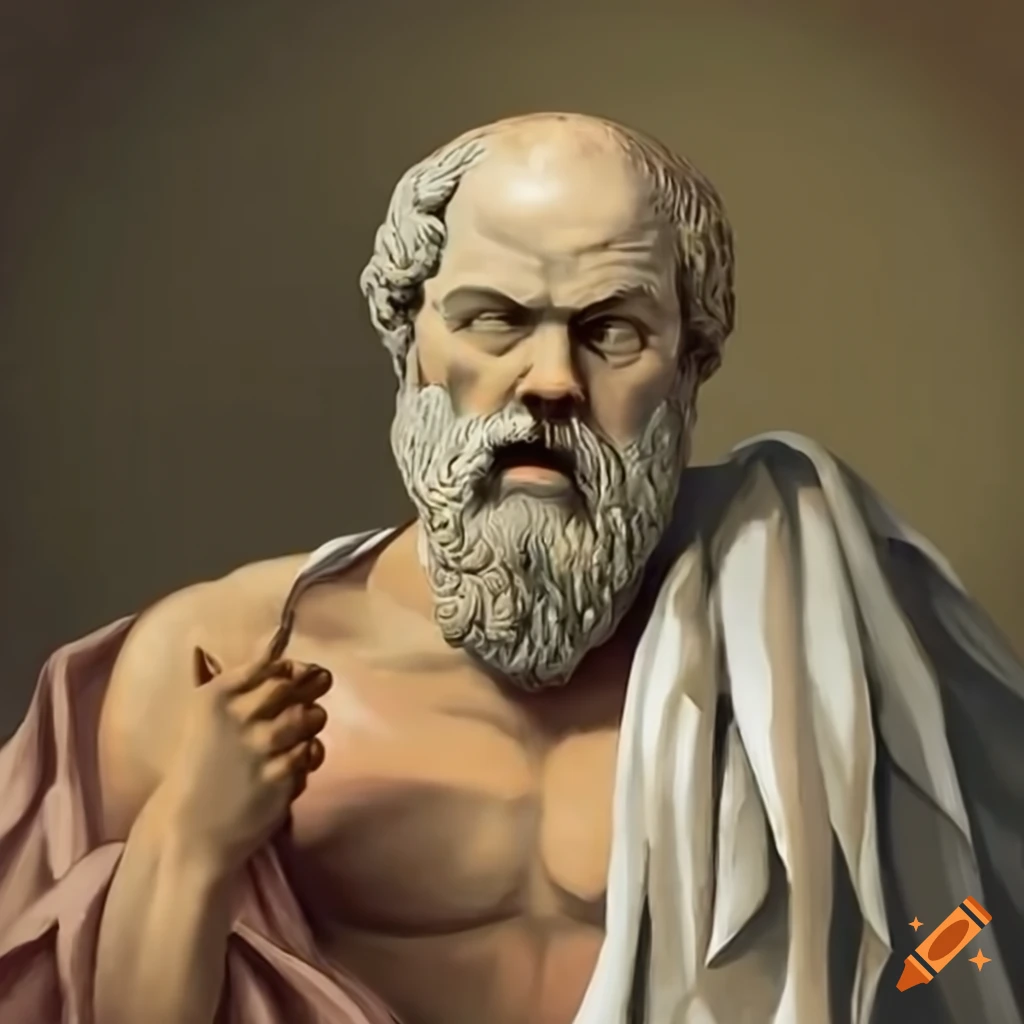 Depiction of socrates and his students discussing philosophy in the ...