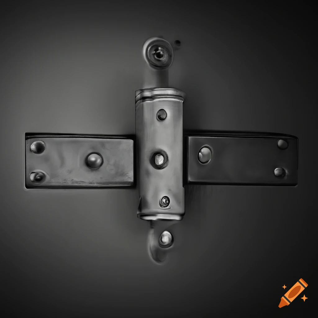 Texture of a metal door hinge