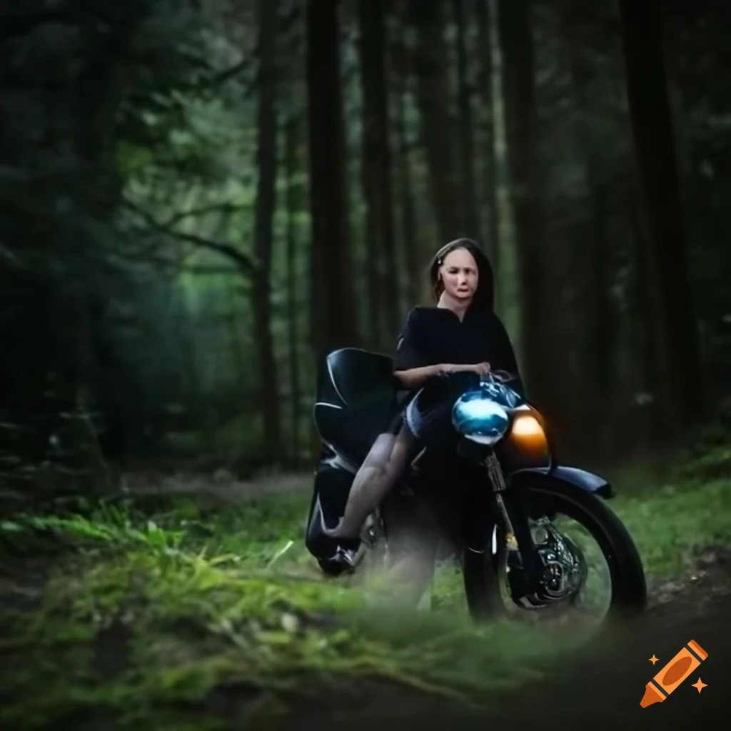 Artwork of a fairy riding a motorbike on Craiyon