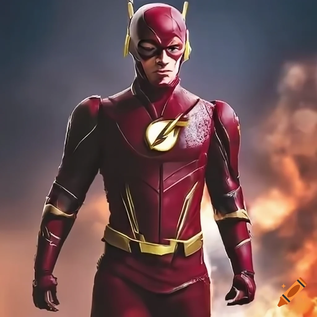 Concept art of flash's armored suit on Craiyon