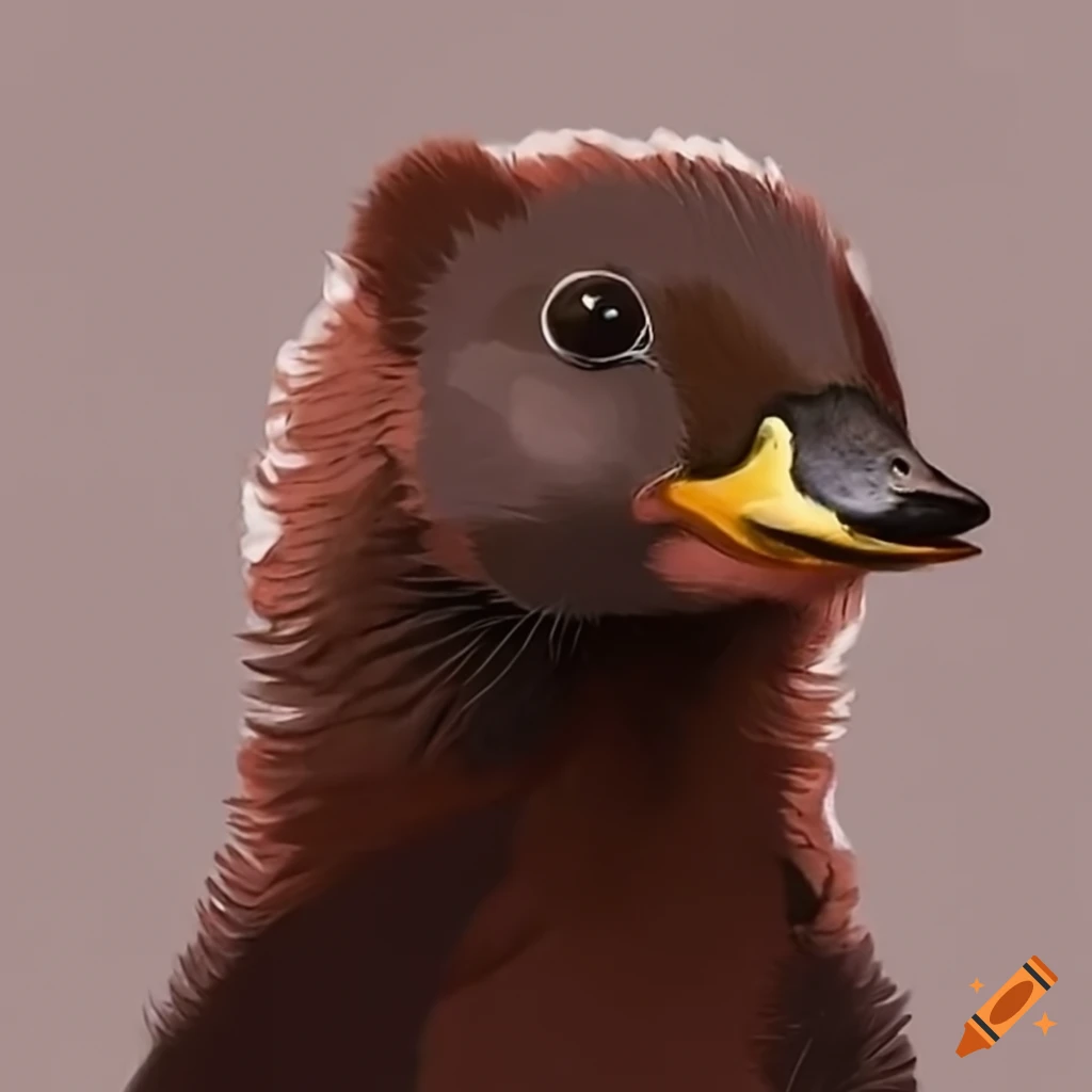 Image of a duck-mink hybrid on Craiyon