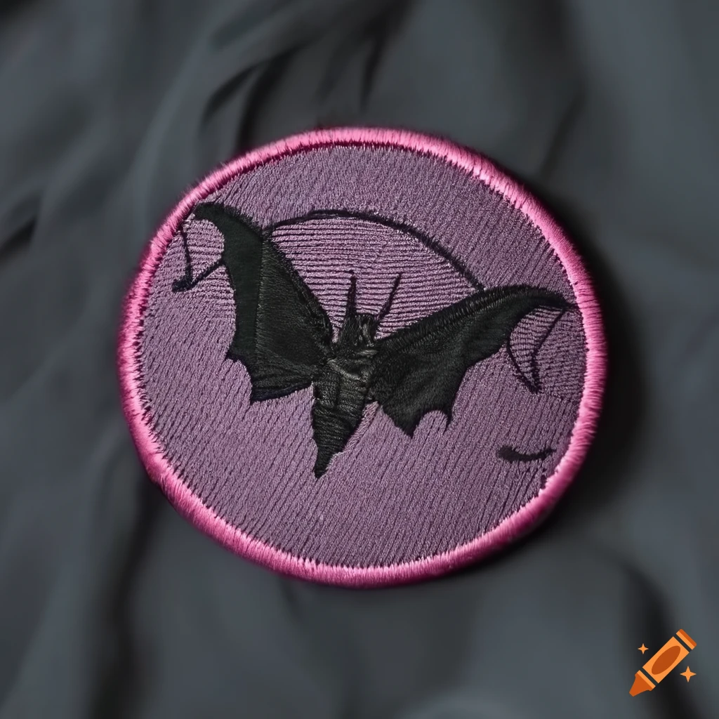 Noir graphic design patch with a moth