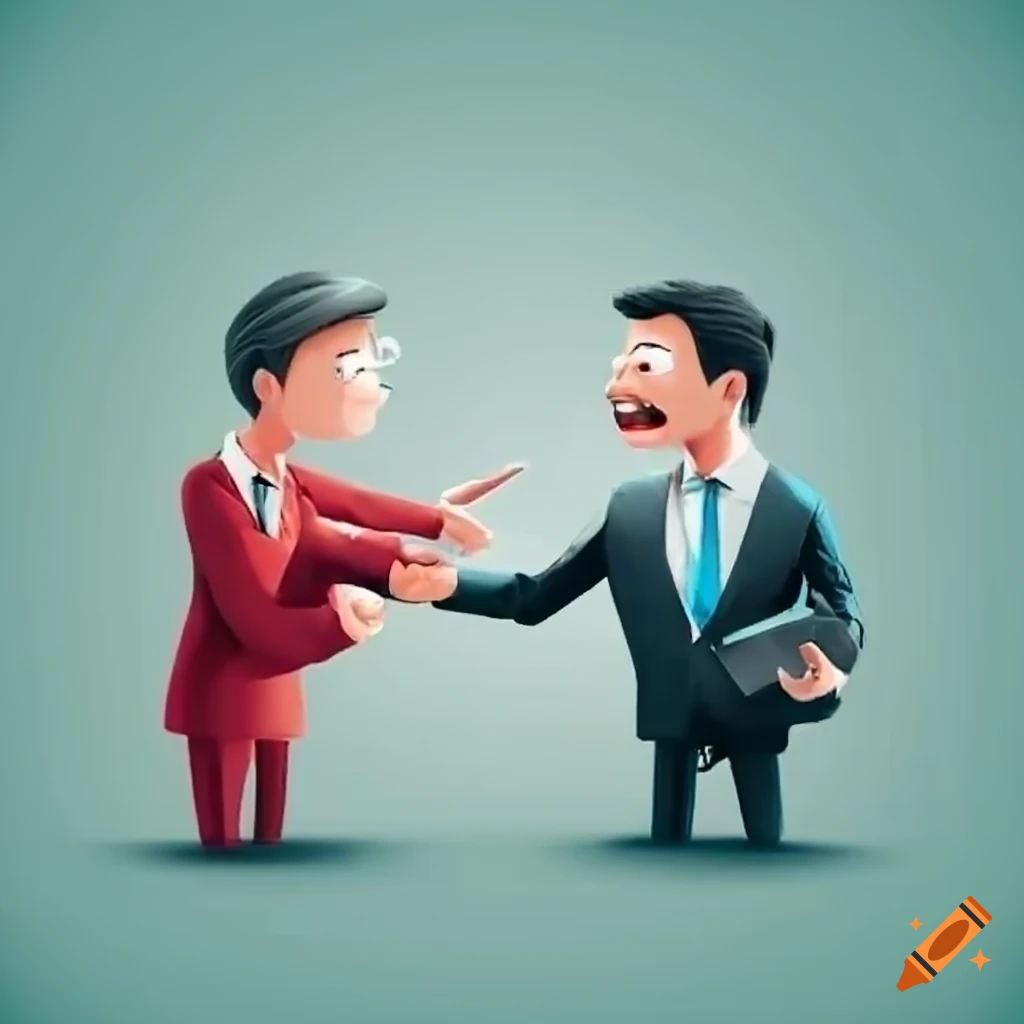 Conversation between an employee and a boss on Craiyon