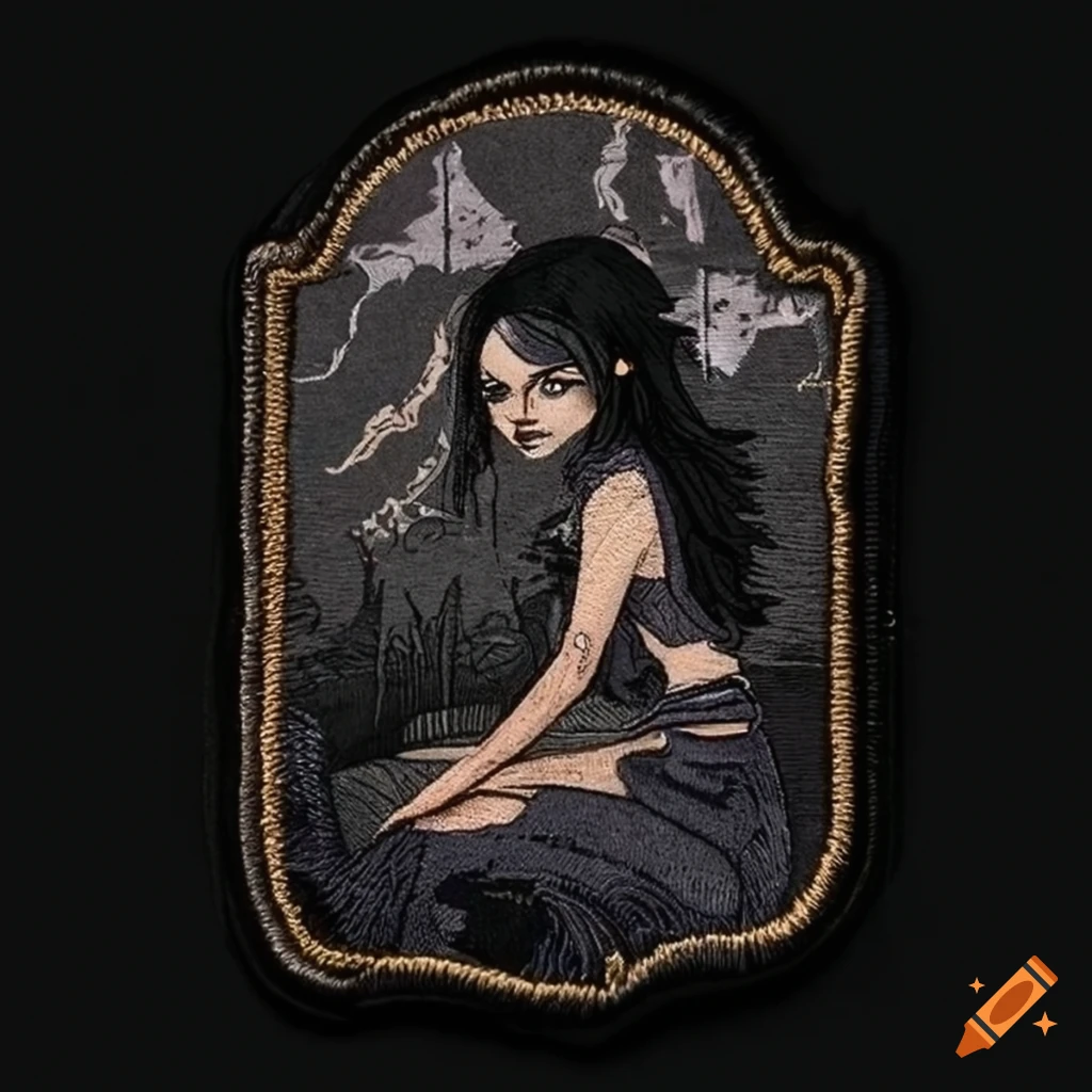 Noir graphic fable patch on Craiyon