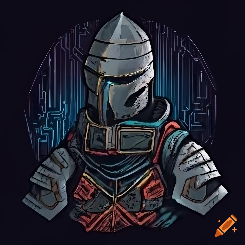 The pink knight on Craiyon