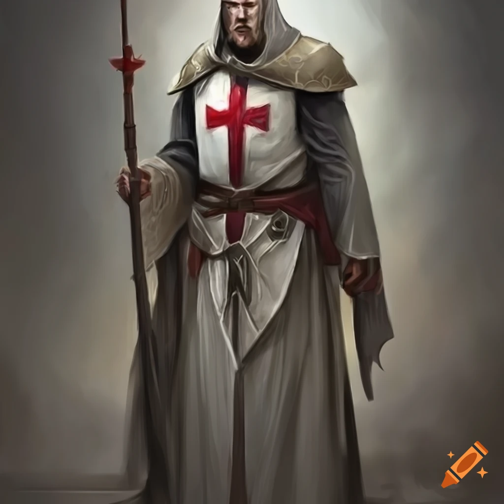 Depiction of a Templar priest on Craiyon