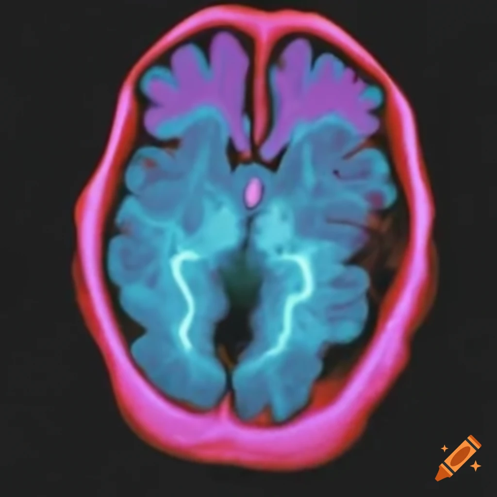 Mri scan of human face showing injectable facial fillers on Craiyon