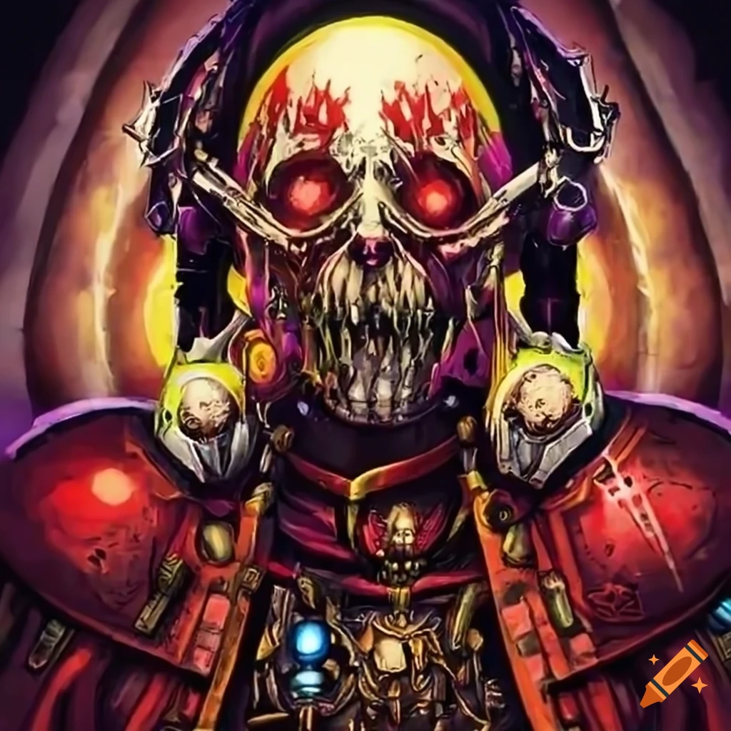 Terrifying tech priest character art