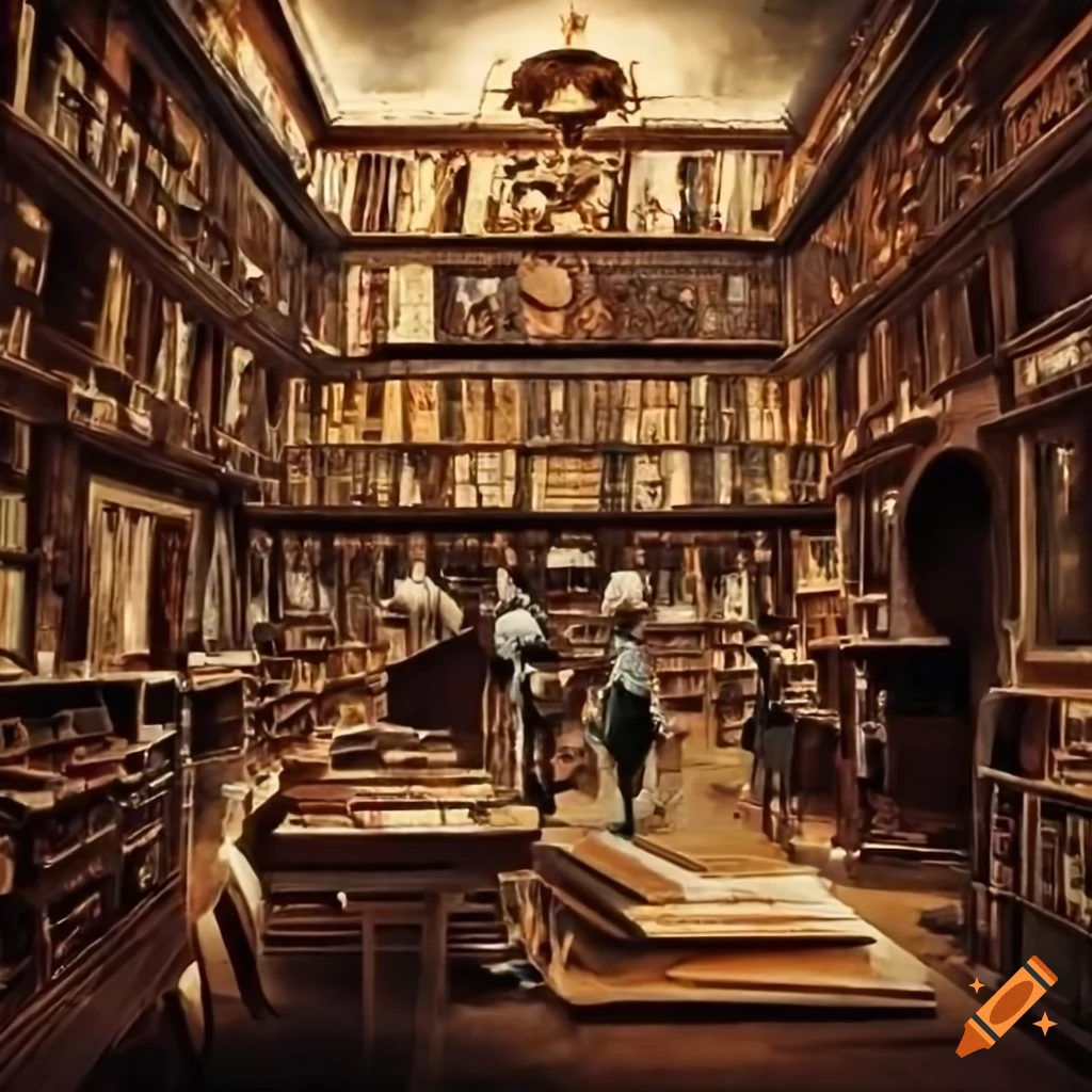 Historical bookstore in 1700s Boston on Craiyon