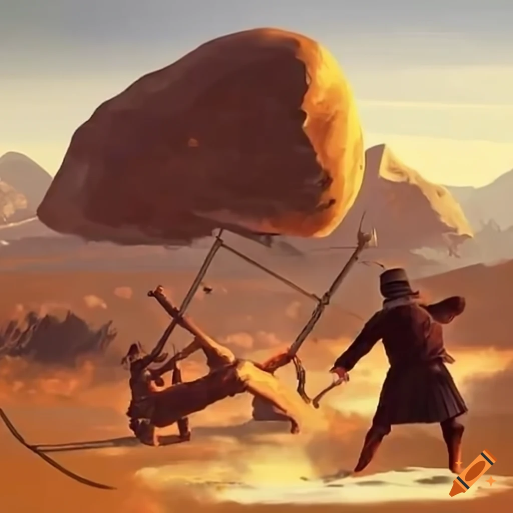 Image of historical warfare catapults on Craiyon