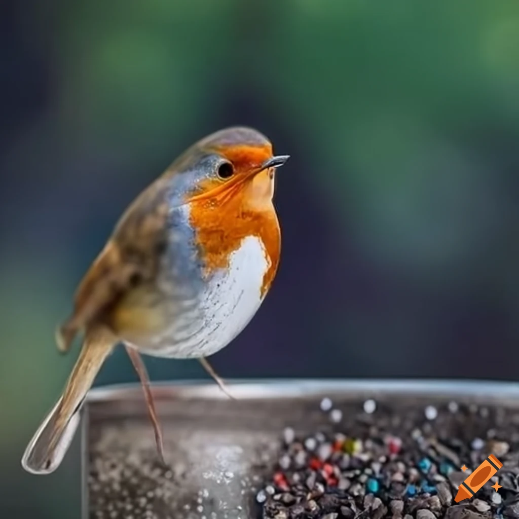 European robin bird on Craiyon