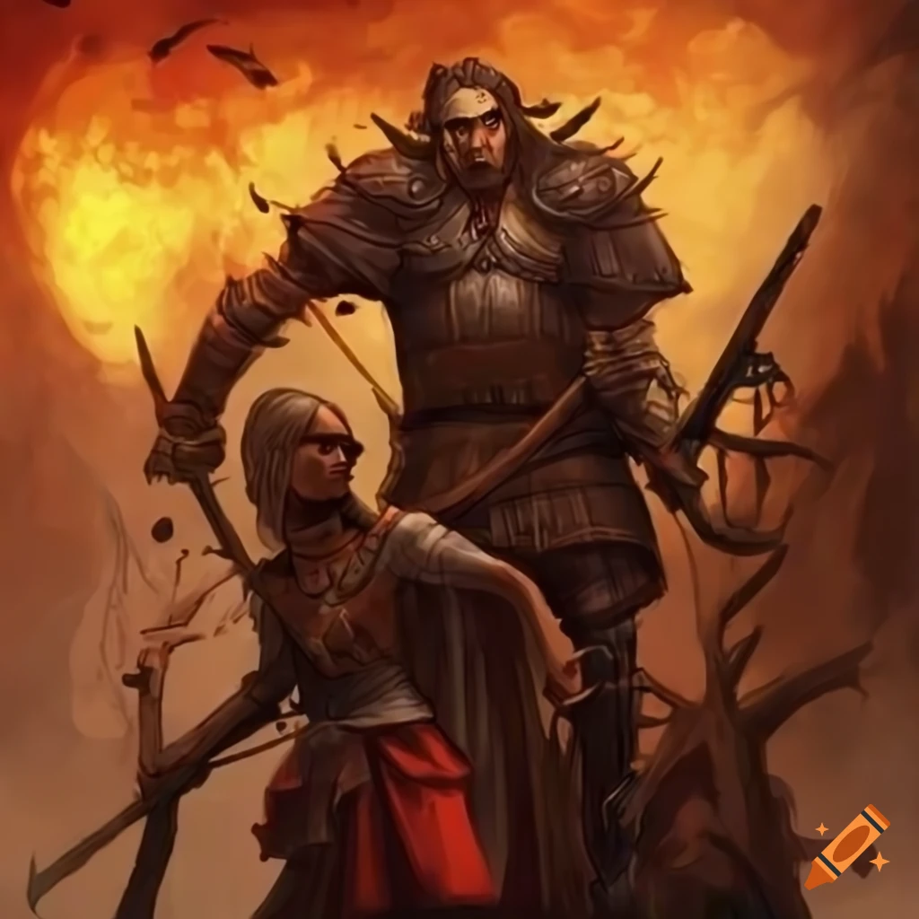 Artwork of three french rebels in a fantasy setting