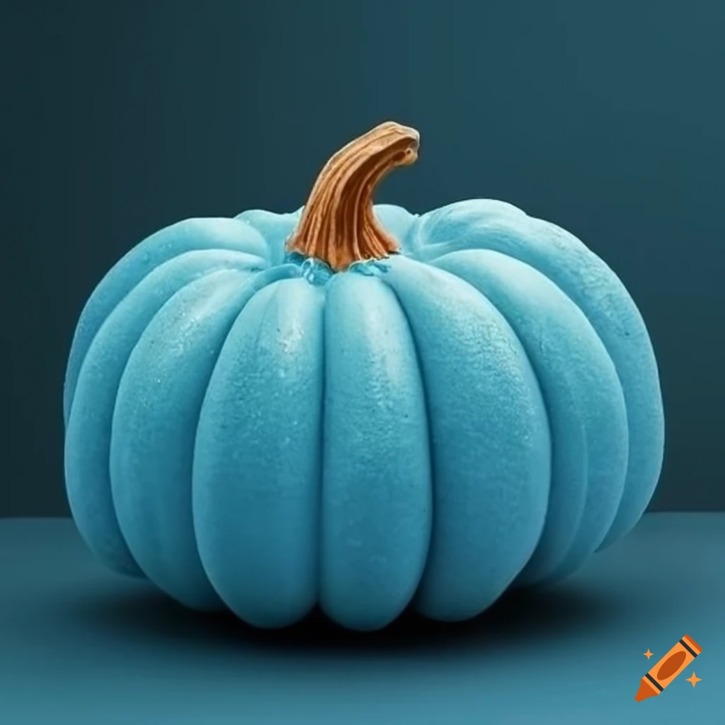 Light blue pumpkin on Craiyon